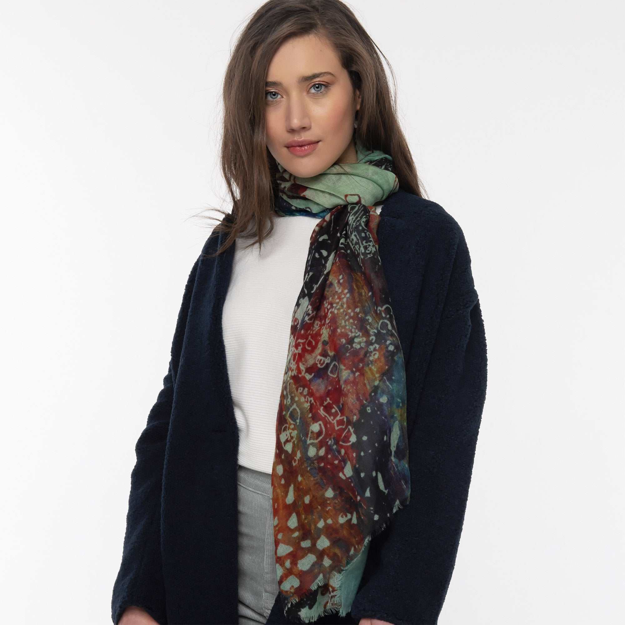 Luxury merino wool shawl - FIGMENTS OF IMAGINATION - all-day comfort ...